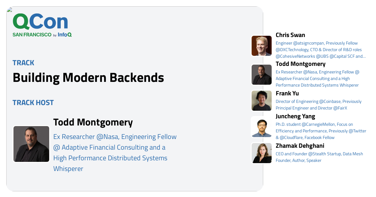 QCon San Francisco 2022 | Building Modern Backends QCon San Francisco 2022 | Building Modern Backends