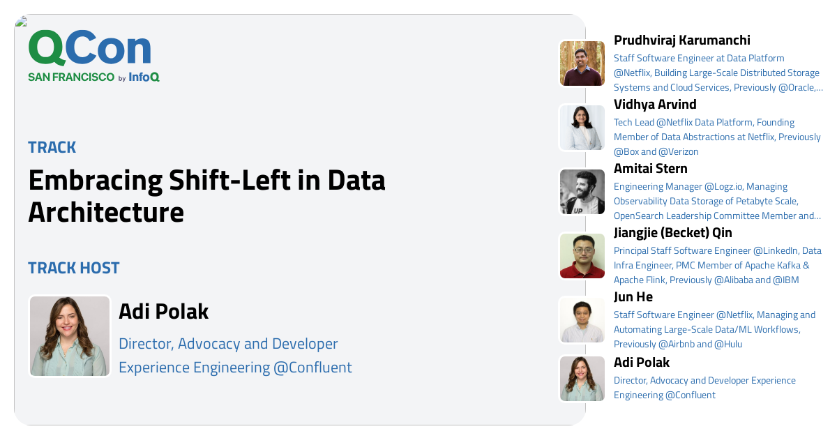 QCon San Francisco 2024 | Embracing Shift-Left in Data Architecture