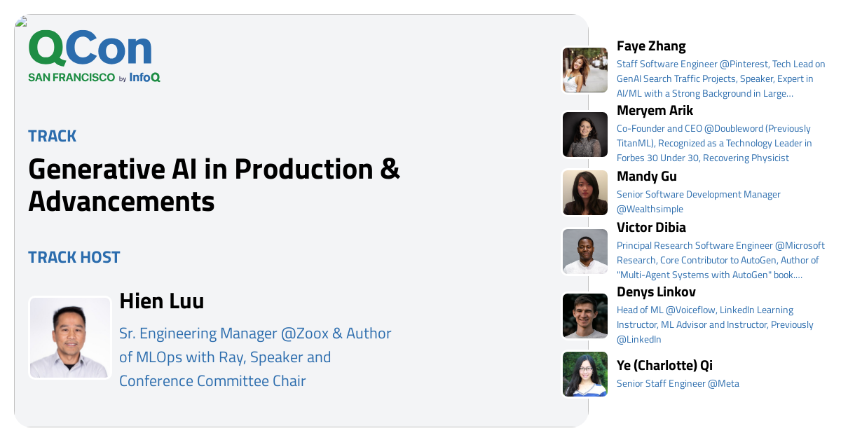 QCon San Francisco 2024 | Generative AI in Production & Advancements