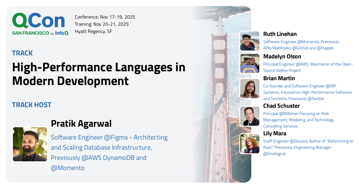 QCon San Francisco 2025 | High-Performance Languages in Modern Development