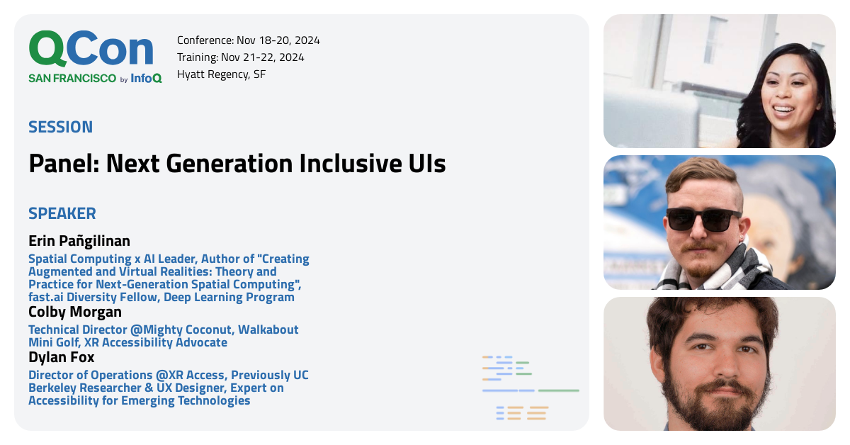 QCon San Francisco 2024 | Panel: Next Generation Inclusive UIs