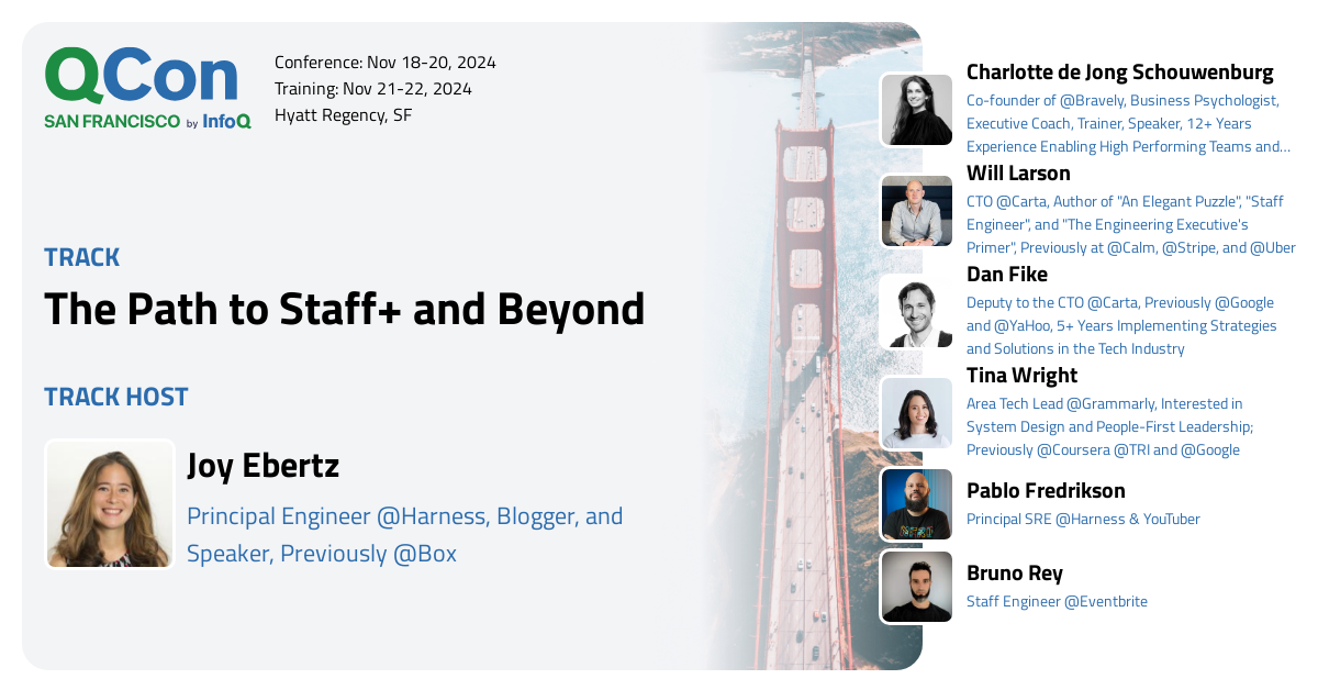 QCon San Francisco 2024 | The Path to Staff+ and Beyond